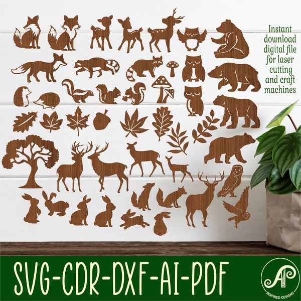 Woodland Animals Svg - Etsy