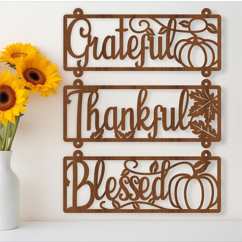 Round Grateful Svg - Etsy UK