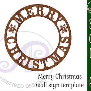 Merry Christmas Sign, SVG Files. Vector File Ai, Cdr, Dxf Instant ...