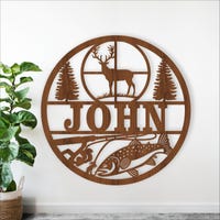 Deer Hunting Custom Sign, Rustic Personalized Wooden Sign Wooden Plaque ...