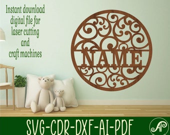Game Controller Name Sign SVG Laser Cut Template Door or Wall - Etsy