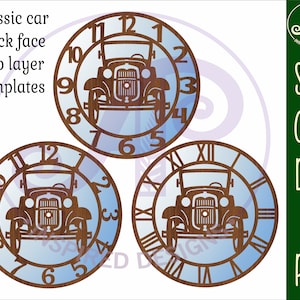 Vintage Car Wall Clock Laser Cut Files, SVG File. Vector File Ai, Cdr ...
