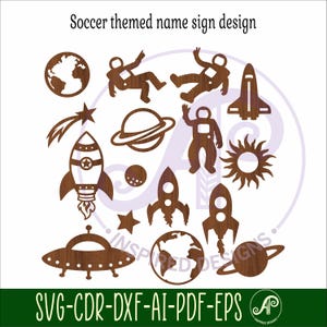 Space Cutouts SVG Set: 17 Laser Cut Wall Shapes (digital Download) - Etsy