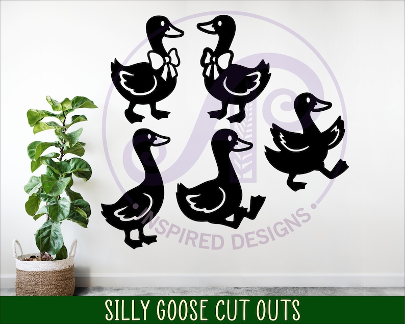 Goose Silhouette Cutout SVG Files: Nursery Decor (digital Download) - Etsy