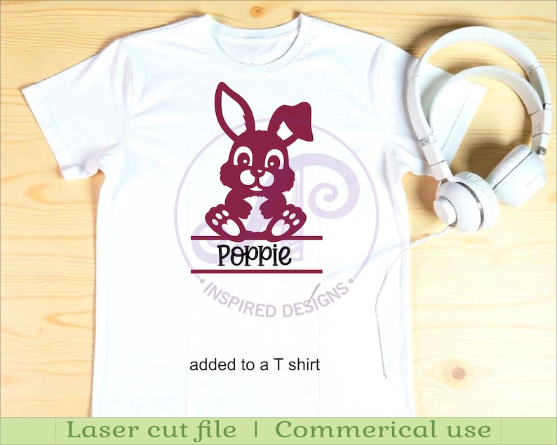 Bunny Name Sign SVG - Rabbit Laser Cut Personalized Wall Art (digital ...