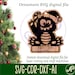 Cute Monster Christmas Ornaments SVG Laser Cut, Instant Download Pdf ...