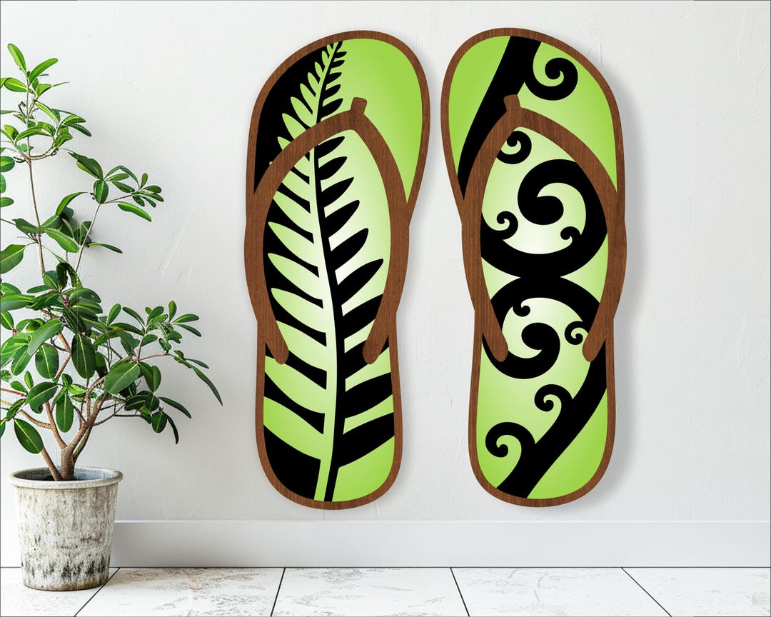 New Zealand Fern and Koru Design 3 SVG Laser Cut File, Wall Decor ...
