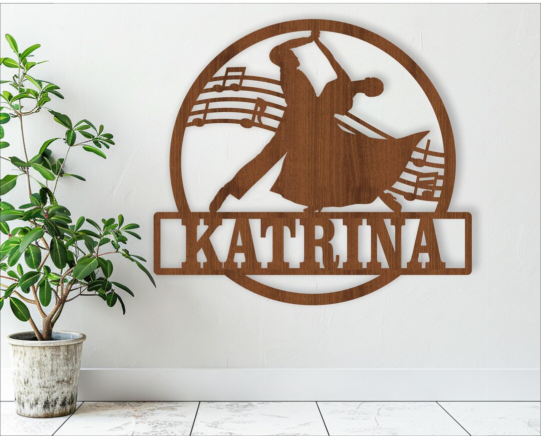 Ballroom Dancers Version 2 Name Sign, SVG, Music Themed Door or Wall ...
