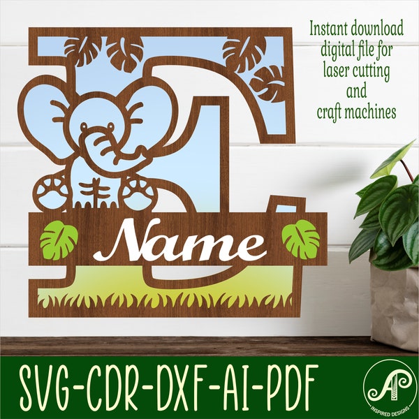 Elephant Monogram - Etsy