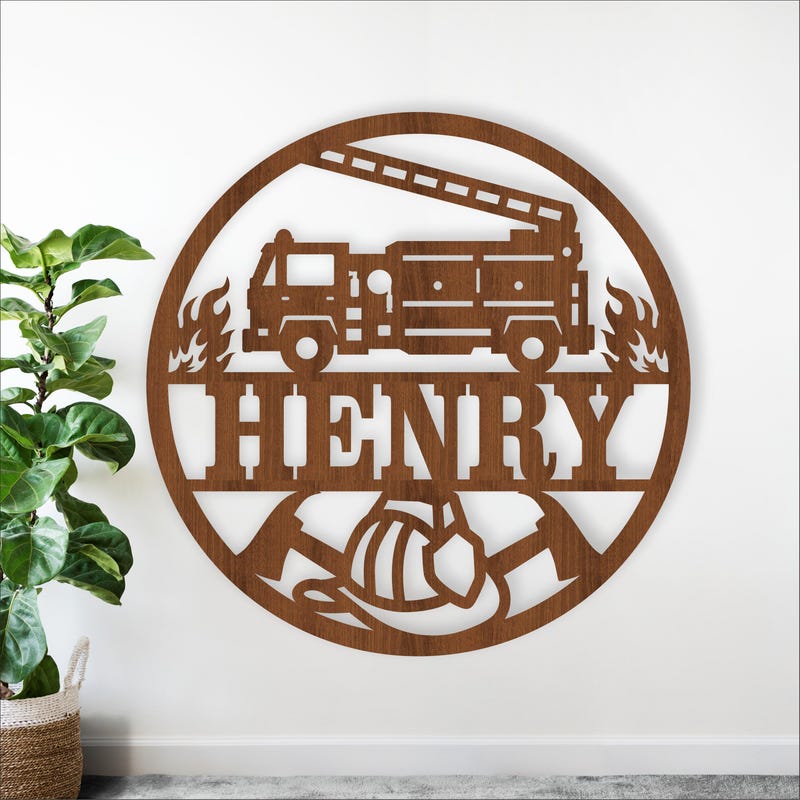 Fire Fighter Sign Dxf - Etsy