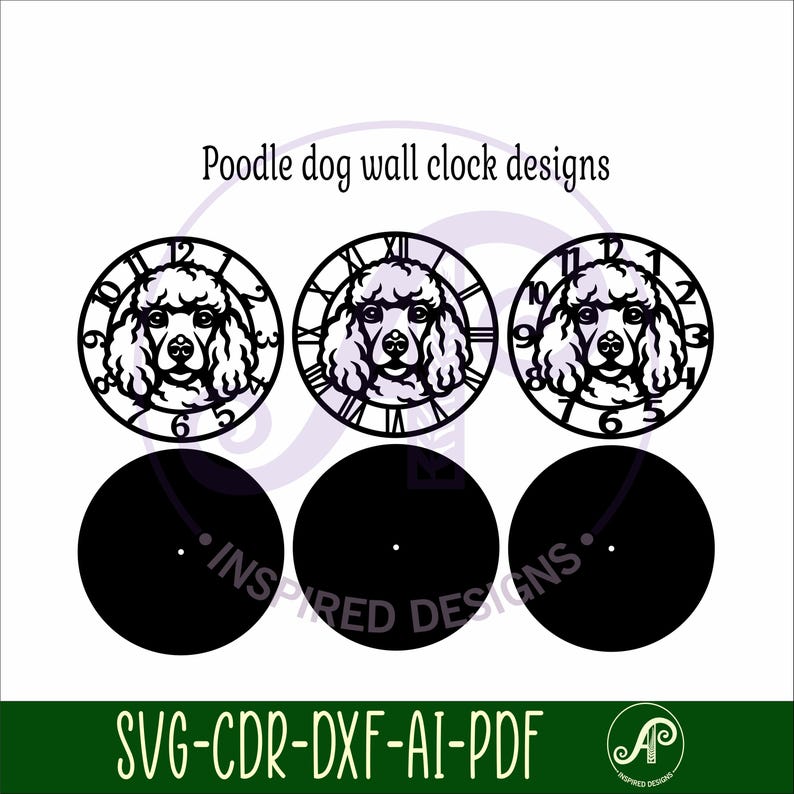 Poodle Wall Clock SVG – Laser Cut File, Dog Themed Home Decor (digital ...