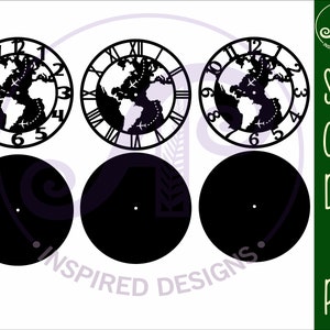 World Travel Wall Clock Laser Cut Files, SVG File. Vector File Ai, Cdr ...