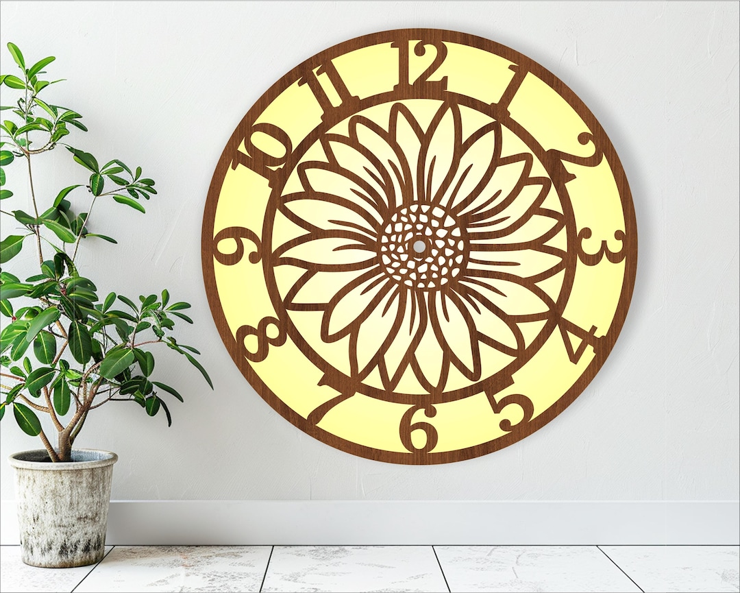 Daisy Wall Clock Laser Cut Files: CNC Template (digital Download) - Etsy UK