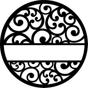 Spiral, Swirl Name Sign, SVG, Pattern Themed Door or Wall Hanger, Laser ...