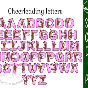Cheerleading Alphabet Set. 2 Layer Letters. 49 Letter Options SVG ...