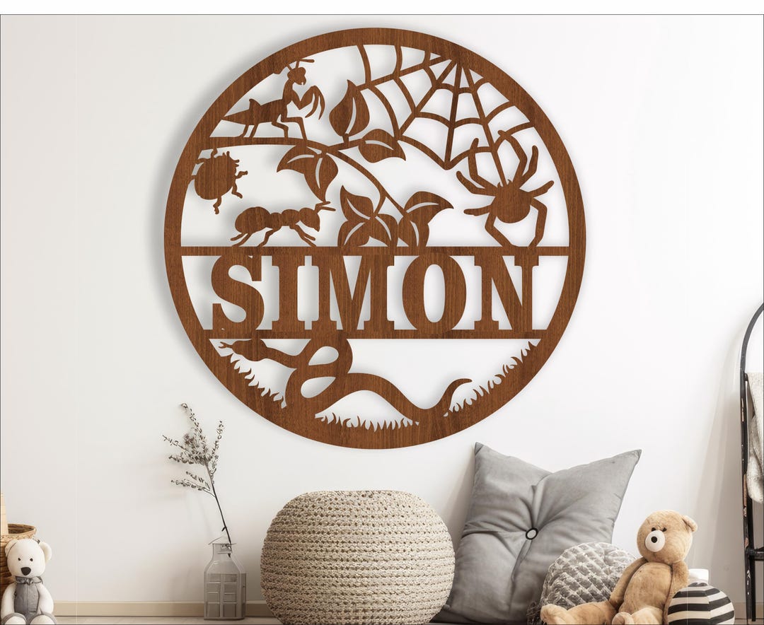 Insect & Snake Name Sign: Laser Cut Door Hanger SVG (digital Download ...