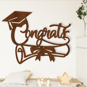 Congrats Graduation Sign, SVG File. Vector File Ai, Cdr, Dxf Instant ...