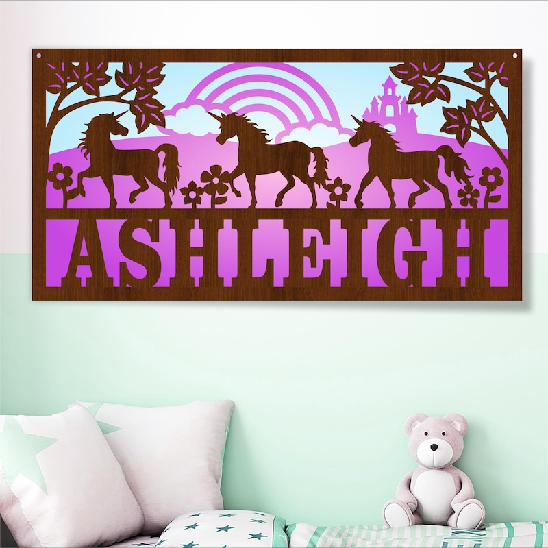 Unicorn Wood Wall Hanging - Etsy