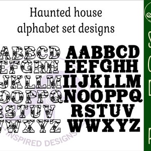 Haunted House Halloween Letters SVG Laser Cut Files. 2 Layer Design. 35 ...