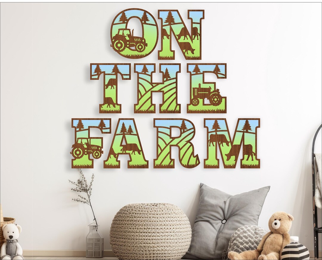 Farm Tractor Alphabet Set: Layered SVG Vector Letters (digital Download ...