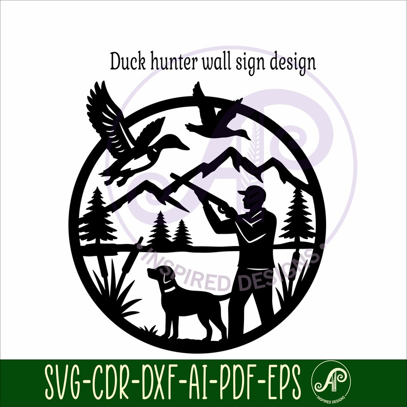 Duck Hunting Wall Sign SVG: Laser Cut Hunters Decor Sign (digital ...