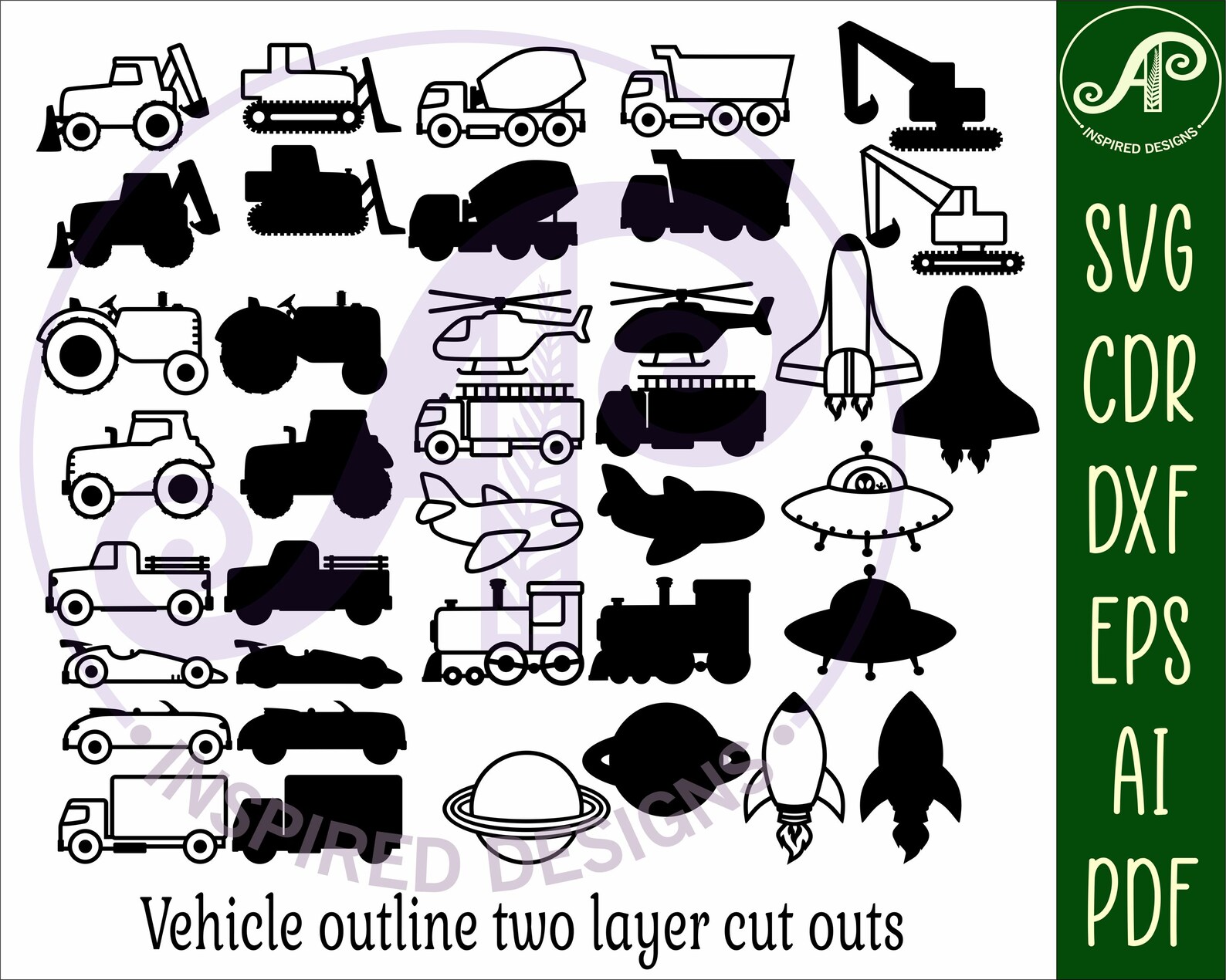 Vehicle Outline Name Sign SVG: Two-layer Laser Cut Files (digital ...