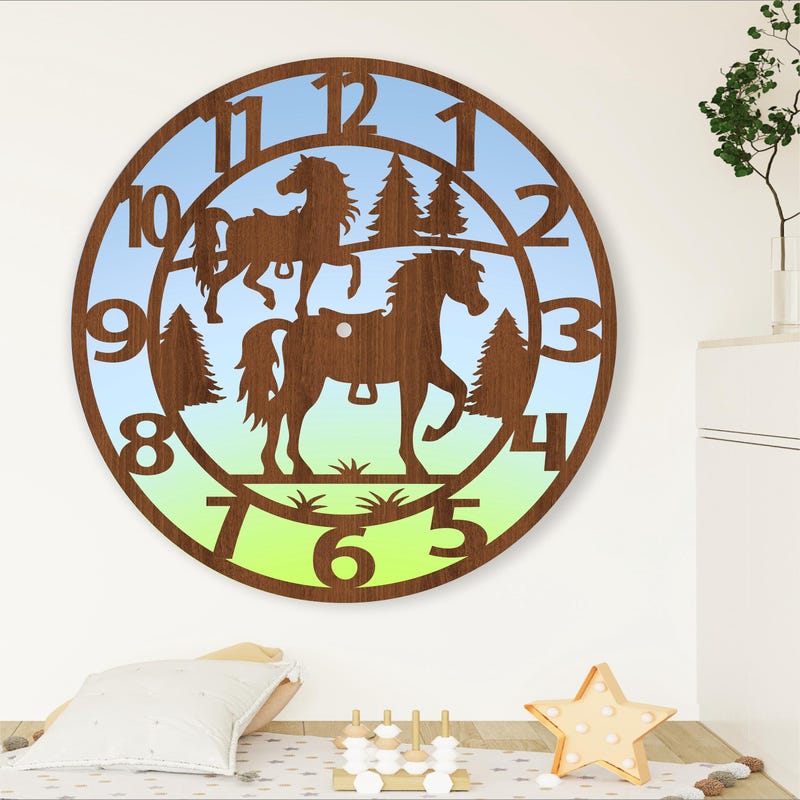 Horse Clock - Etsy