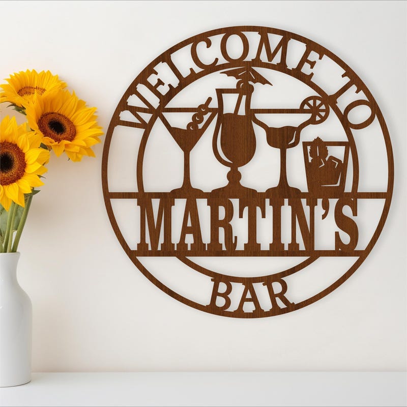 Cocktail Bar Laser Cut - Etsy UK