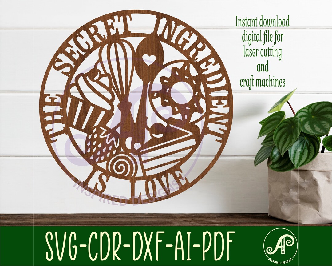 Secret Ingredient Wall Art Version 2, SVG File. Vector File Ai, Cdr ...