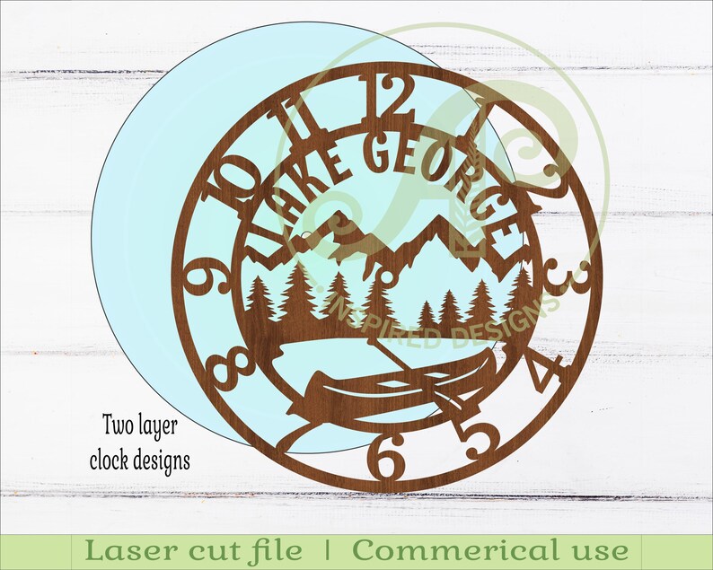 Lake George Wall Clock Laser Cut Files SVG (digital Download) - Etsy
