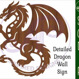 Dragon Wall Sign: Laser Cut Vector File (digital Download) - Etsy