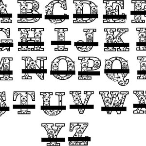 Teddy Bear Monogram Letter Name Signs. 3 Layers SVG Laser Cut Template ...