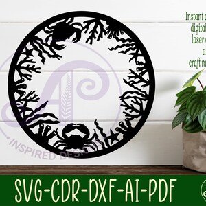 Coral Wall Art Sign, SVG File. Vector File Ai, Cdr, Dxf Instant ...
