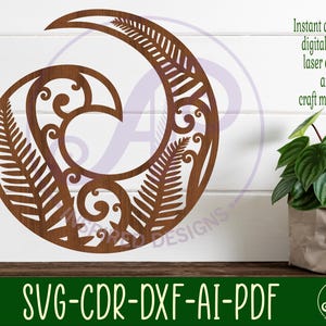 New Zealand Koru Wall Design SVG Laser Cut File, Wall Decor. Kiwiana ...