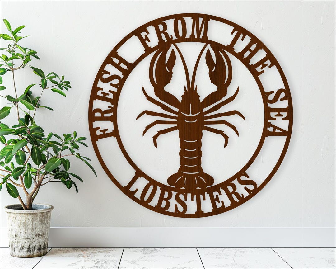 Lobster Wall Art: Seafood Sign, Laser Cut File (digital Download) - Etsy