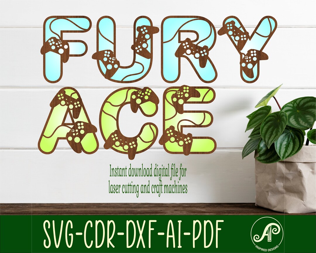 Gamer Alphabet Set. 2 Layer Letters 44 Letters SVG File Vector File Ai ...