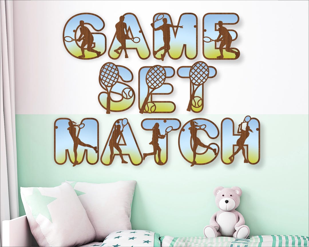 Tennis Alphabet Set. 2 Layer Letters. 114 Letter Options SVG Vector ...