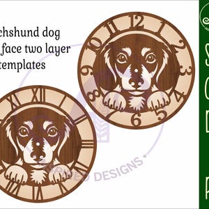 Dachshund Dog Wall Clock Laser Cut Files, SVG File. Vector File Ai, Cdr ...