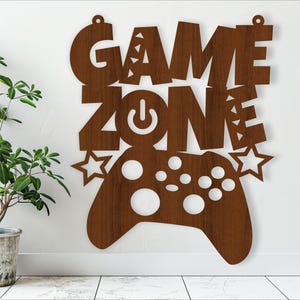 Game Zone Sign: Laser Cut Gamer Room Wall Decor (digital Download) - Etsy