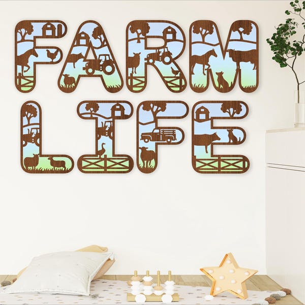 Farmhouse Letters - Etsy