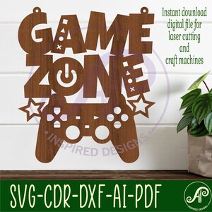 Game Zone Sign, SVG File. Vector File Ai, Cdr, Dxf Instant Download ...