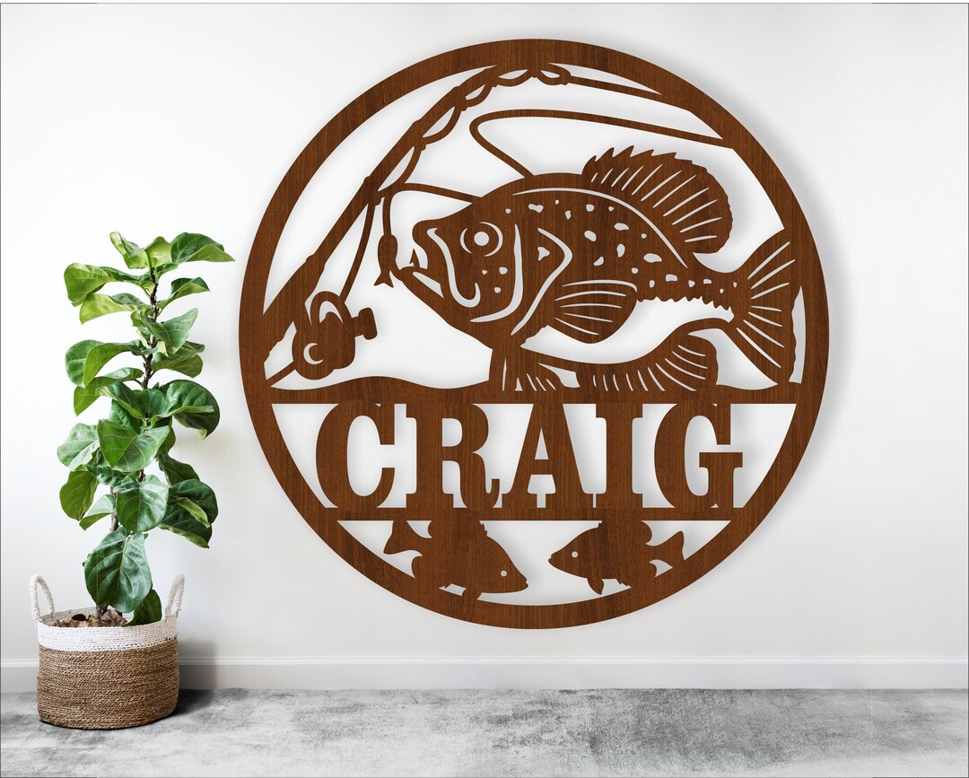 Black Crappie Fish Name Sign - Laser Cut SVG File (digital Download) - Etsy