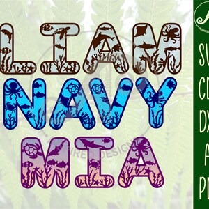 Underwater Letter Alphabet Set. 2 Layer Letters. 47 Letter Options SVG ...