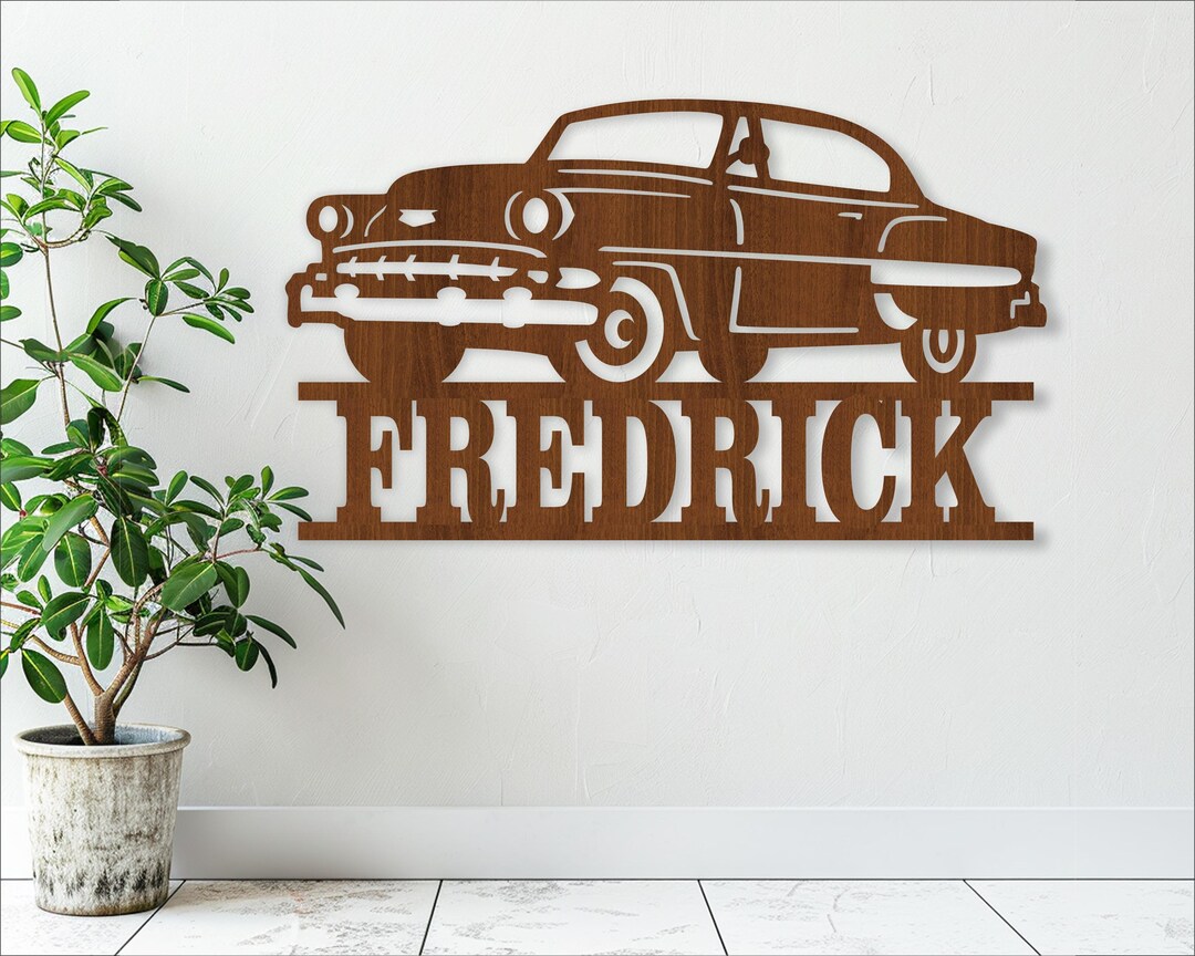 Classic Car Name Sign Laser Cut Template (digital Download) - Etsy UK