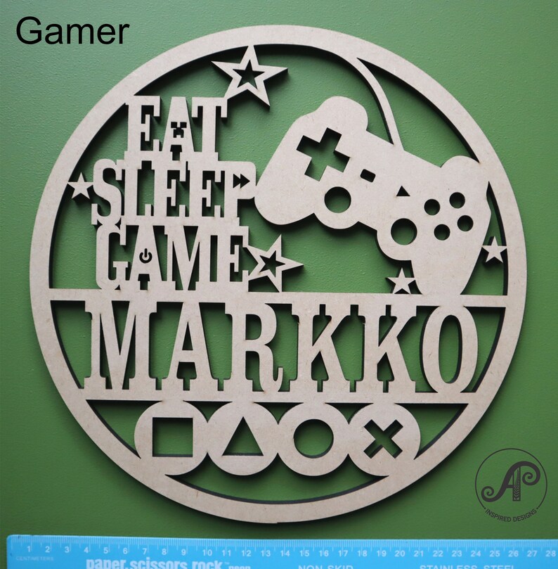 Gamer Name Sign SVG Video Game Themed Door or Wall Hanger - Etsy