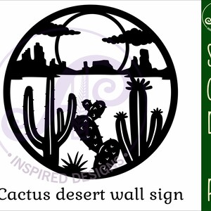 Cactus Desert Digital Download Cut File Wall Art, SVG File. Vector File ...