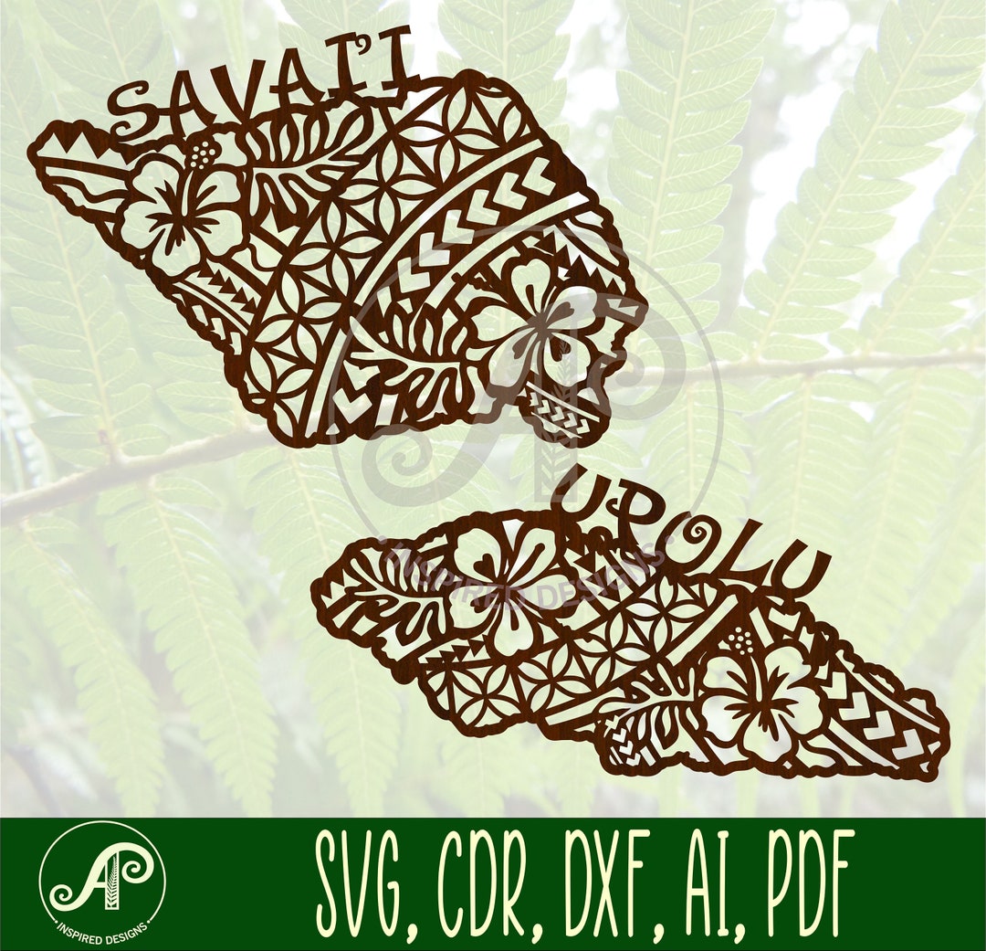 Samoa Design SVG Laser Cut File Wall Decor. Islands Savati - Etsy