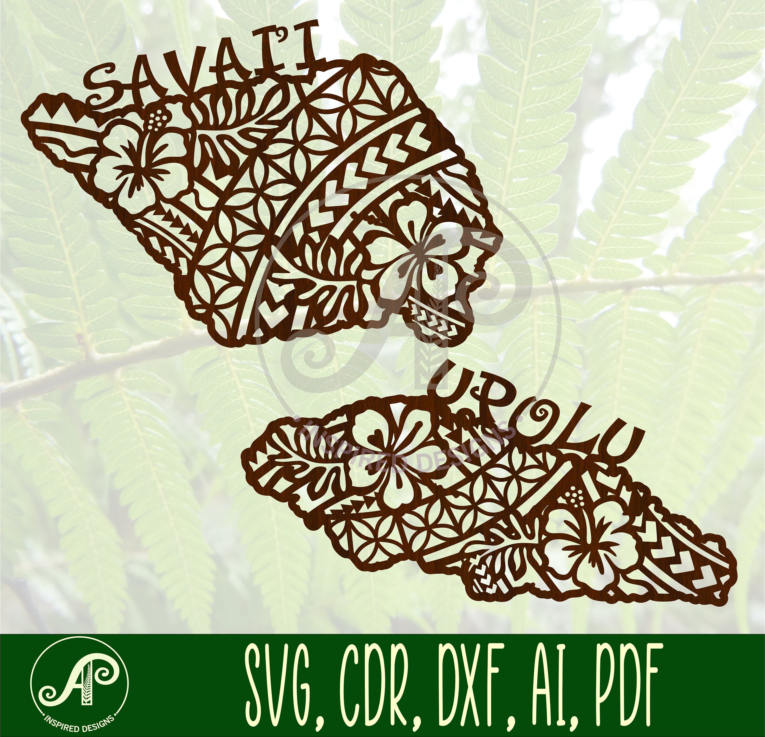 Samoa Design SVG Laser Cut File Wall Decor. Islands Savati - Etsy Australia