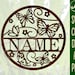Butterfly Name Sign SVG, Nature Themed Door or Wall Hanger, Laser Cut ...