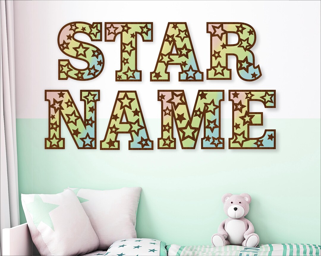 Star Alphabet Letter Set. 2 Layer Letters - 41 Options SVG Vector Files ...
